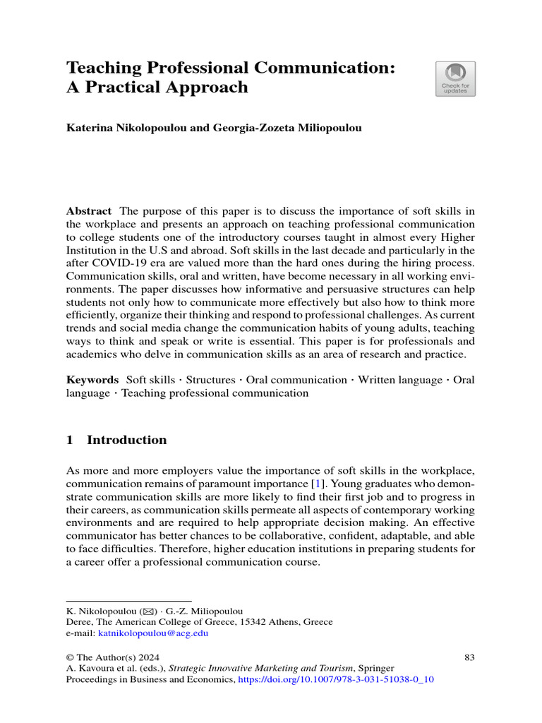 Teaching Professional Communication A Practical Ap | PDF | Communication | Learning