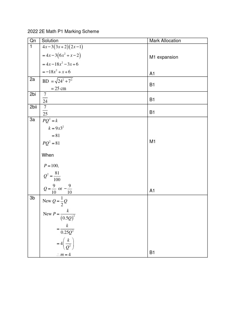 SECONDARY 2 EMATH AISS PAPER 1 (Ans) | PDF | Mean | Mathematical Concepts