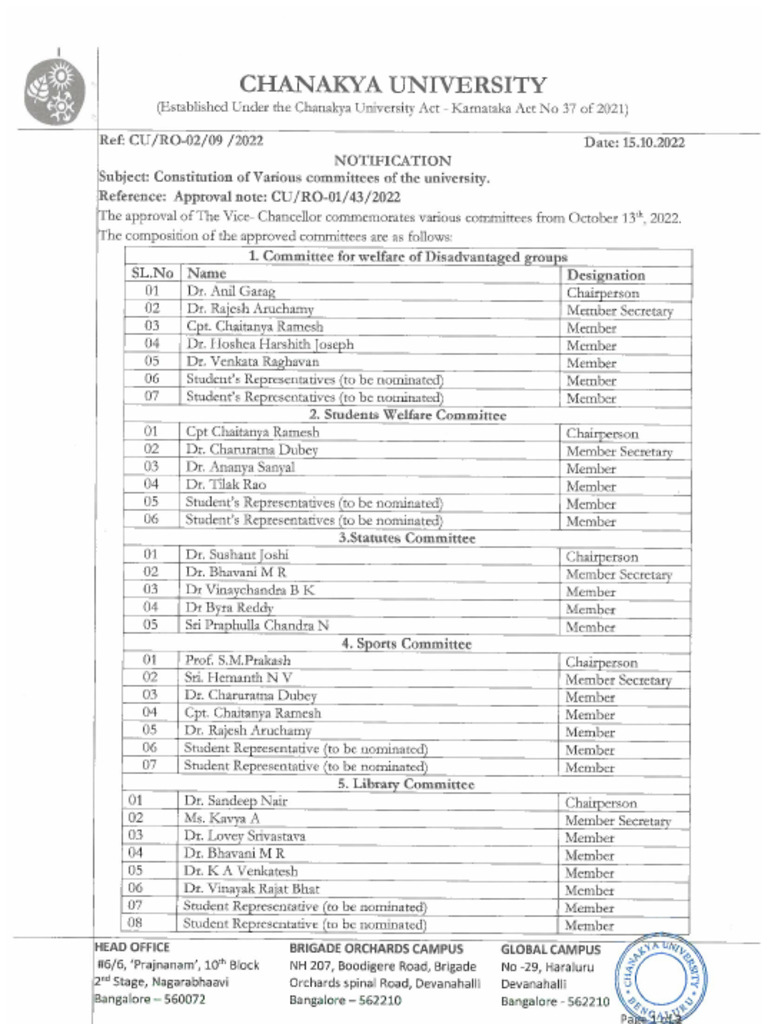 Anti Ragging Committee | PDF