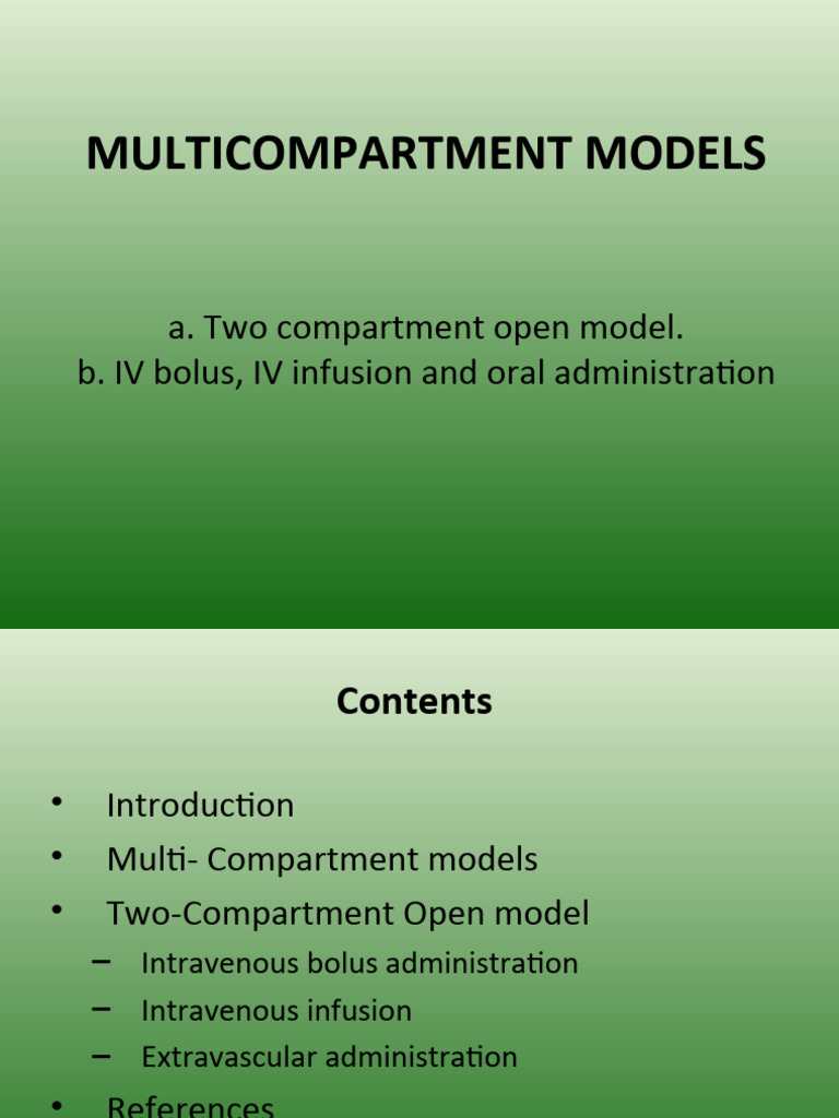 Chapter IV Multicompartment Models | PDF | Pharmacokinetics | Drugs