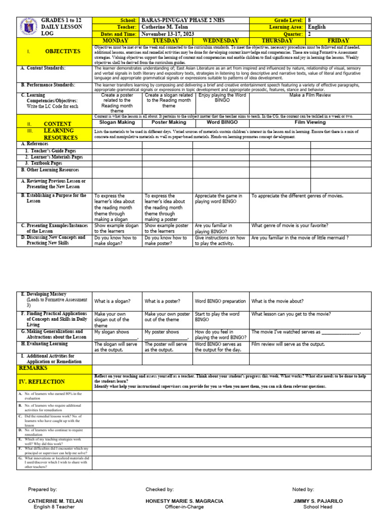 WLL-Q2-Week2 | PDF | Learning | Teachers