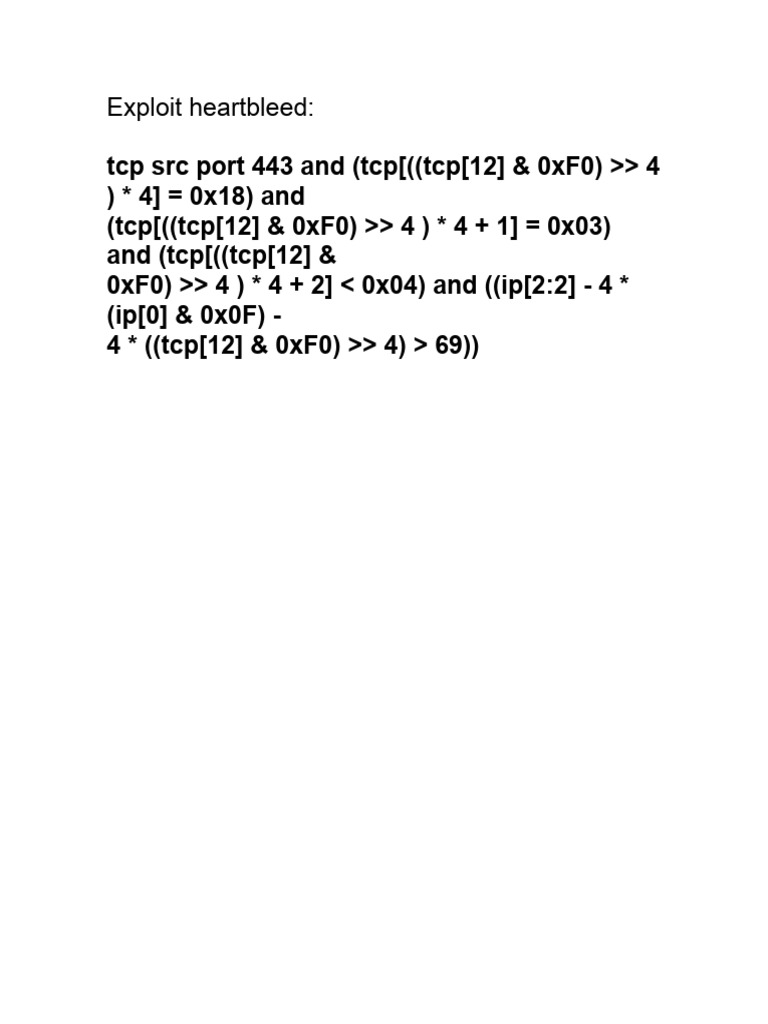 Filtro para Exploit Heartbleed | PDF | Computers