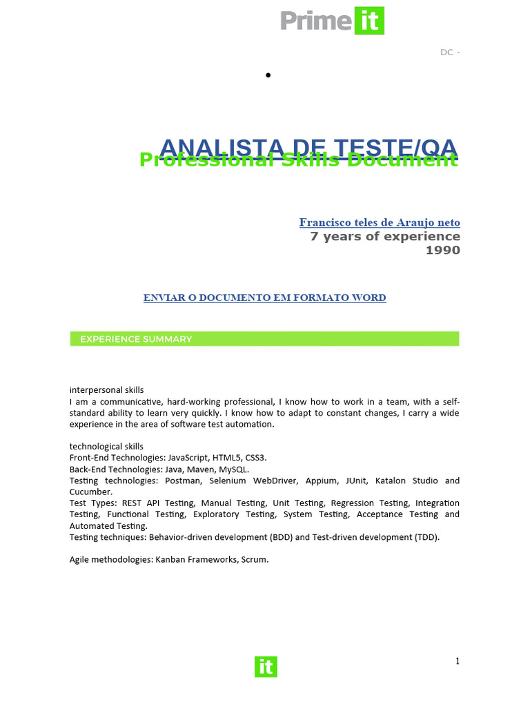 Prime IT Competencies File-1 | PDF | Selenium (Software) | Computer ...