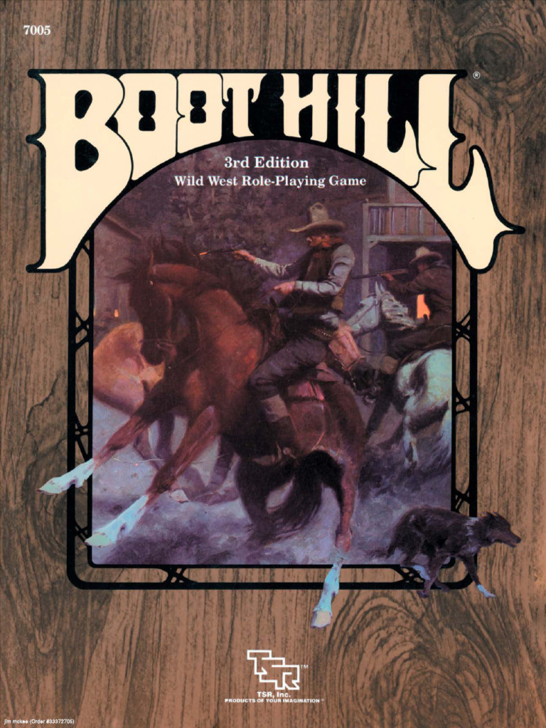 Boot Hill 7005 RPG 3e | PDF | Tsr, Inc. | Wild West Shows