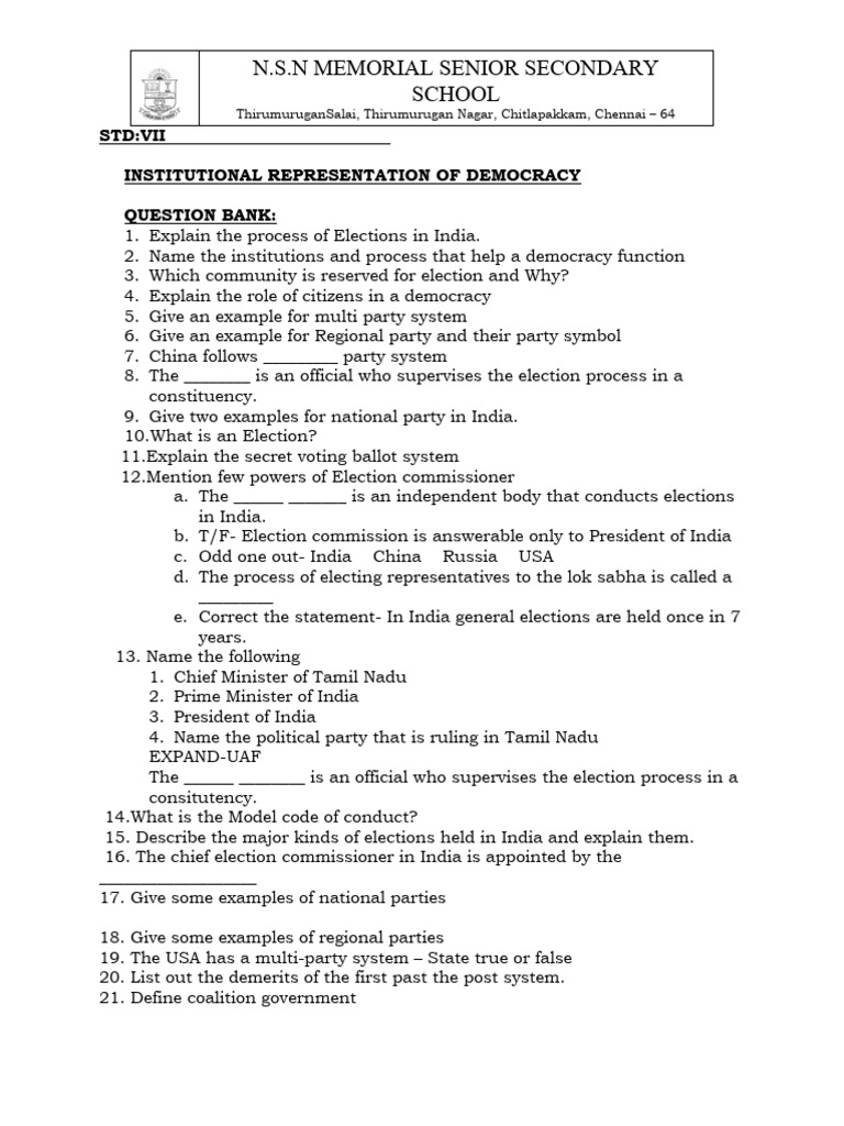 Ird-Question Bank | PDF | Elections | Political Events