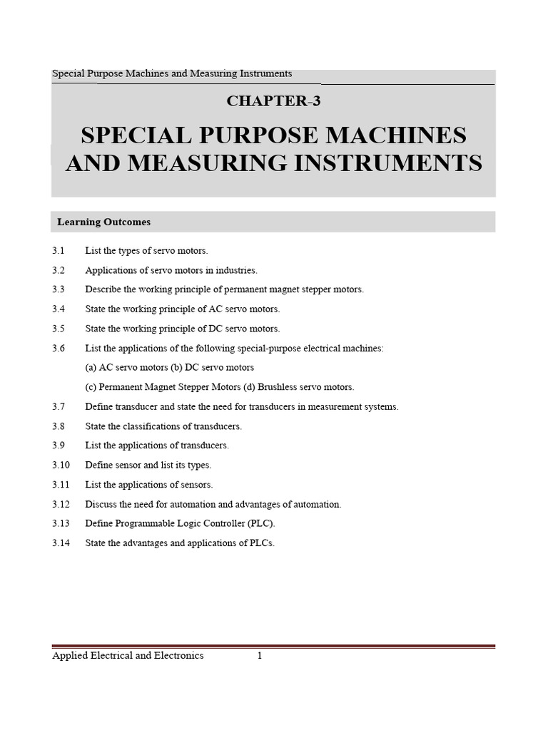 Special Purpose Machines Overview | PDF | Electric Motor | Servomechanism