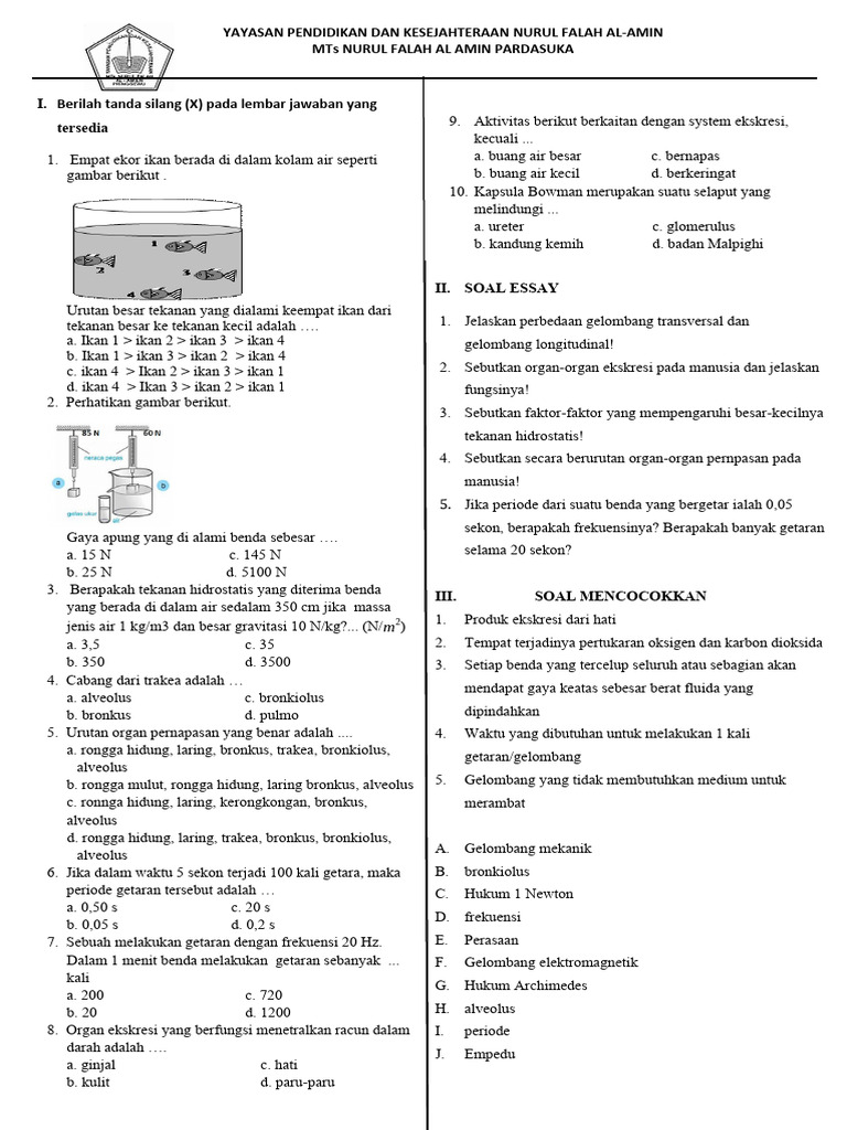 Soal Pat Ipa Kelas 8 SMT 2 | PDF