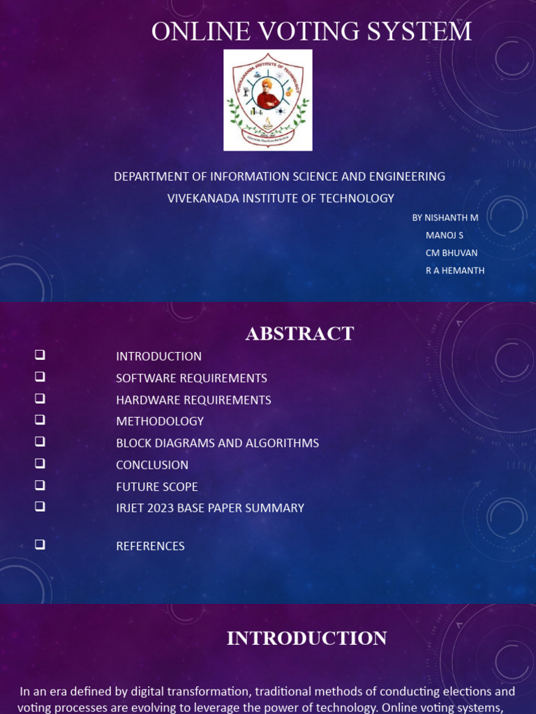 Online Voting System | PDF | Electronic Voting | Voting