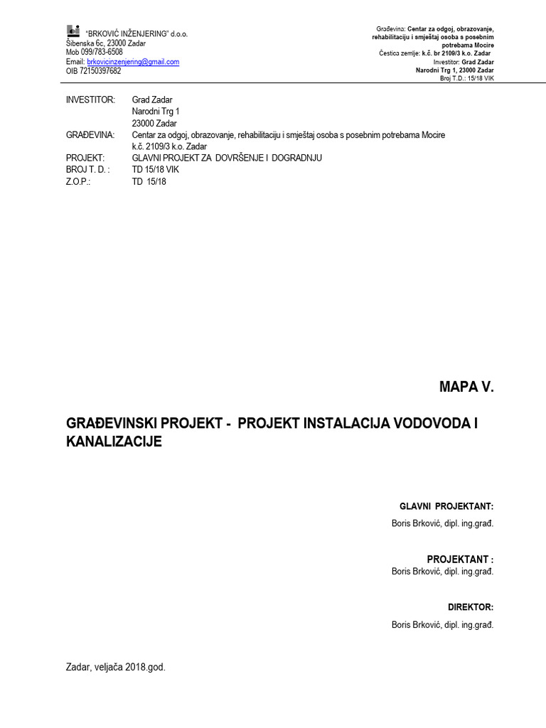 Mapa V Vodovod I Kanalizacija | PDF