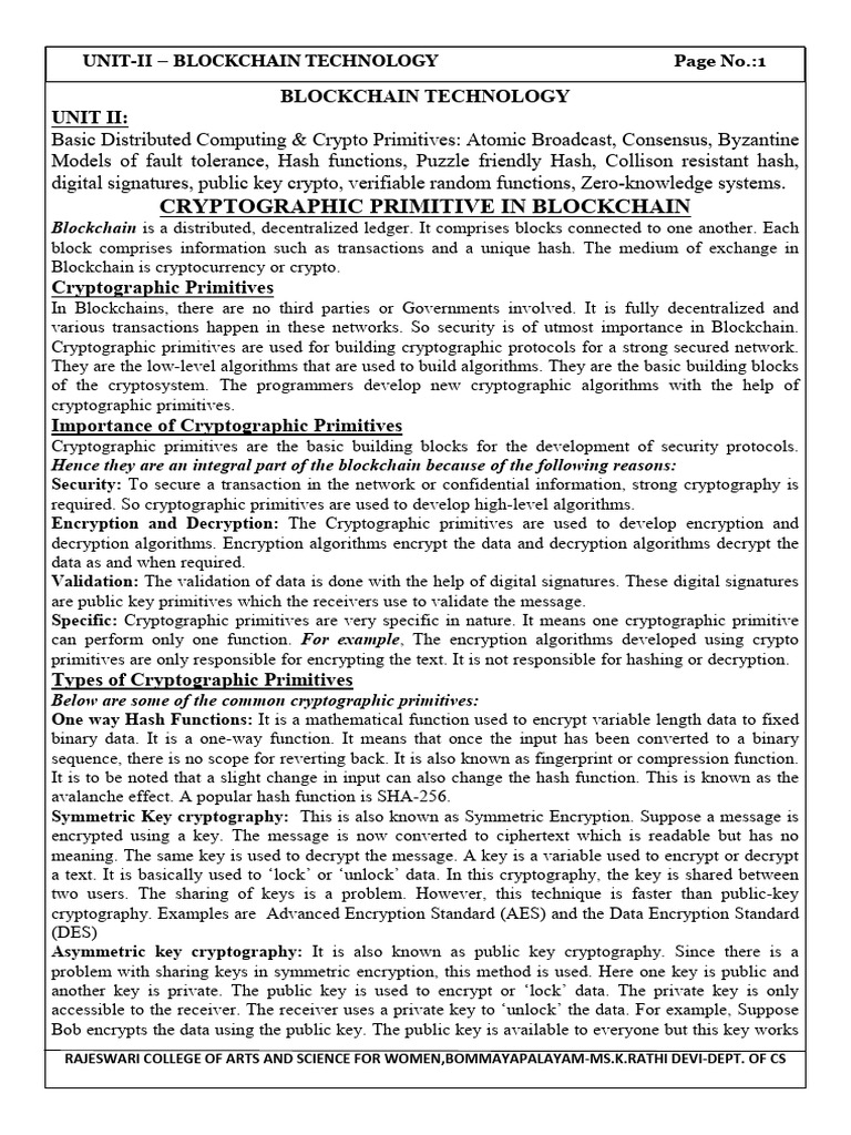 Unit Ii BCT | PDF | Public Key Cryptography | Cryptography
