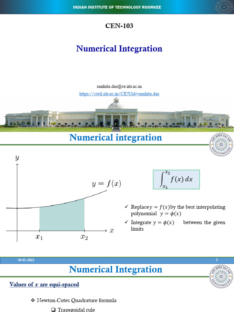 Numerical Integration Techniques | PDF | Mathematics | Computational ...