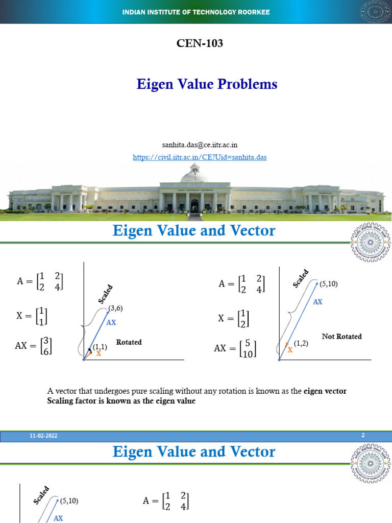 08 - Eigen Value Problems | PDF | Eigenvalues And Eigenvectors | Mathematical Physics