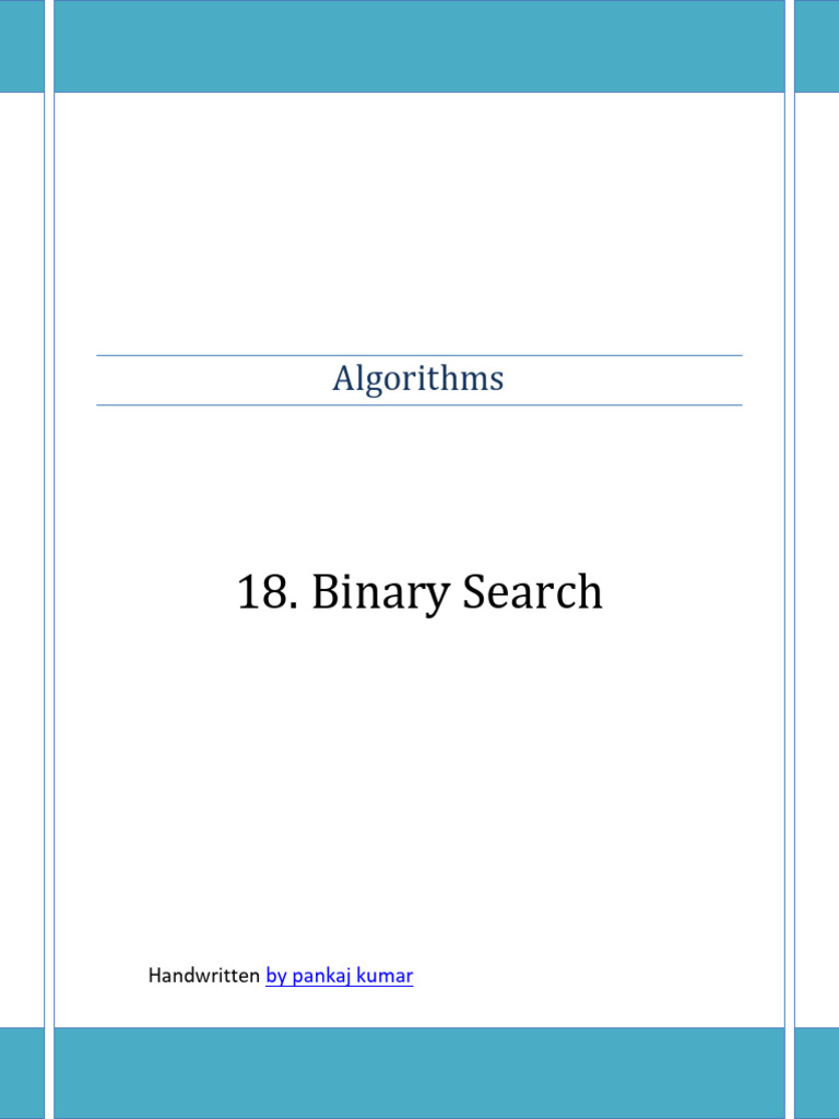 Binary Search Algorithm Explained | PDF