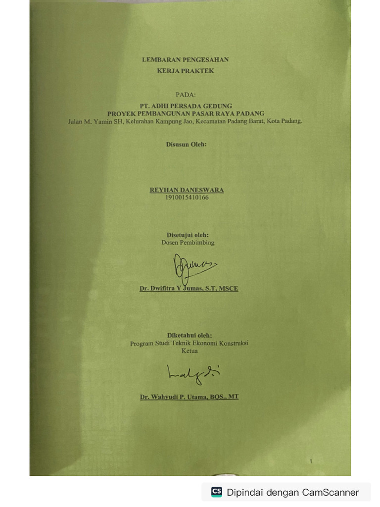 Surat pengesahan | PDF