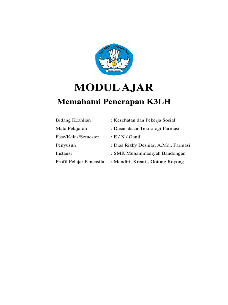 Modul Ajar Dasar Dasar Teknologi Farmasi Teknnologi Farmasi