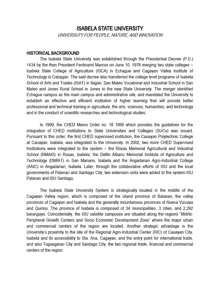 ISU Campuses | PDF | Educational Stages