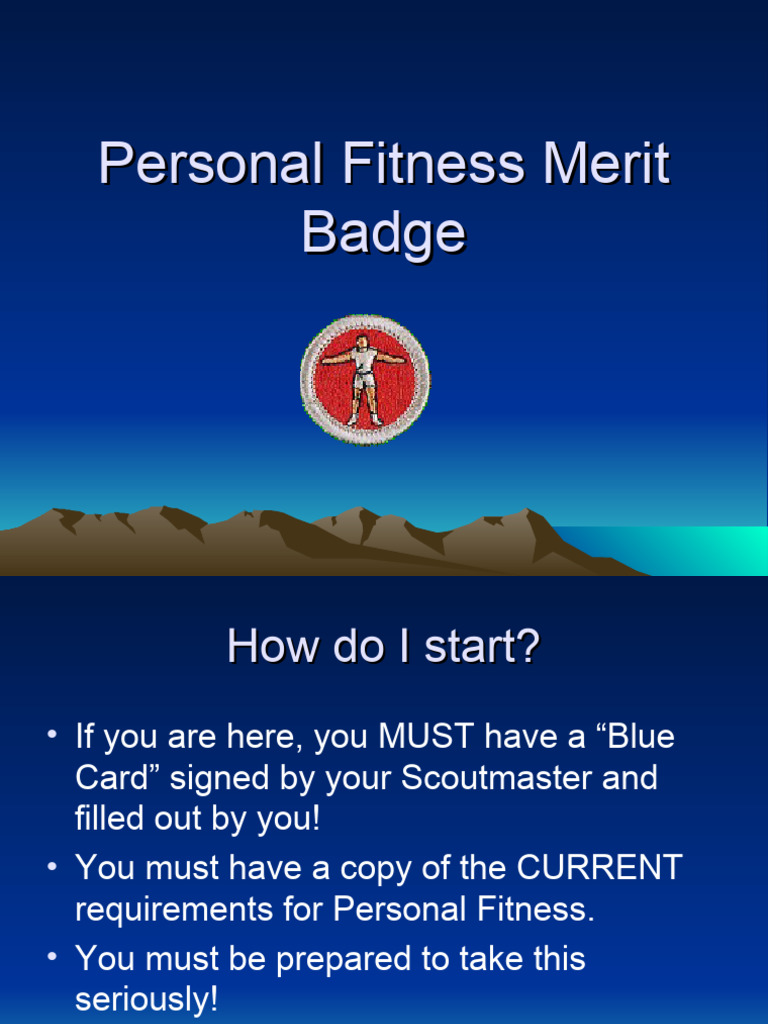 Personal Fitness Merit Badge Guide | PDF | Physical Fitness | Foods