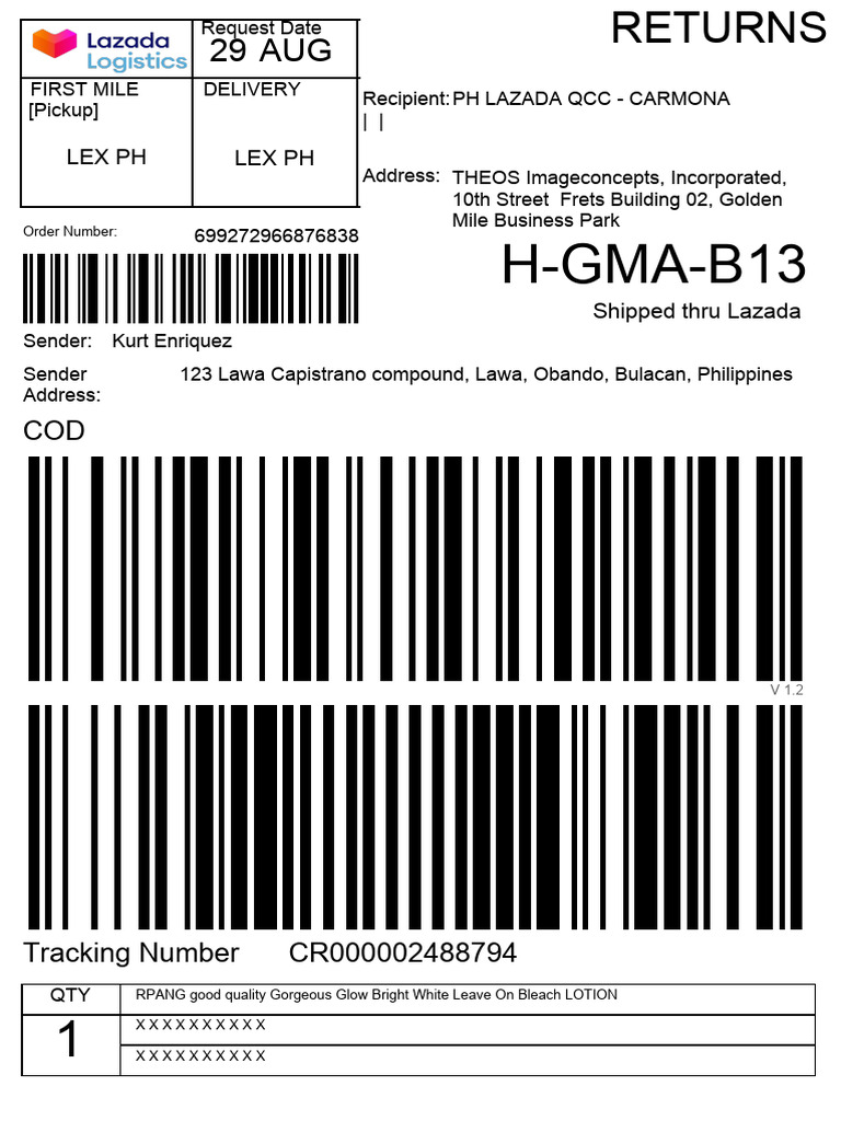 Return Label | PDF