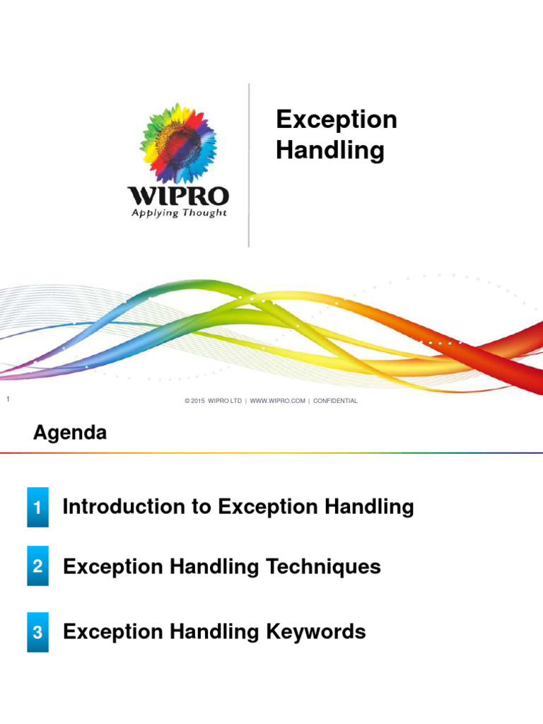 4.introduction ExceptionHandling | PDF | Component Object Model | Control Flow