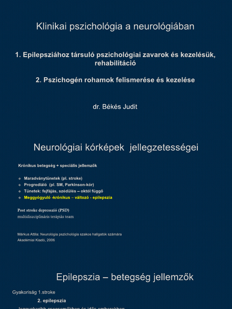 DR Békés Judit Klin. Pszichológia Neurológia 2021 | PDF DR Békés Judit Klin. Pszichológia Neurológia 2021 | PDF