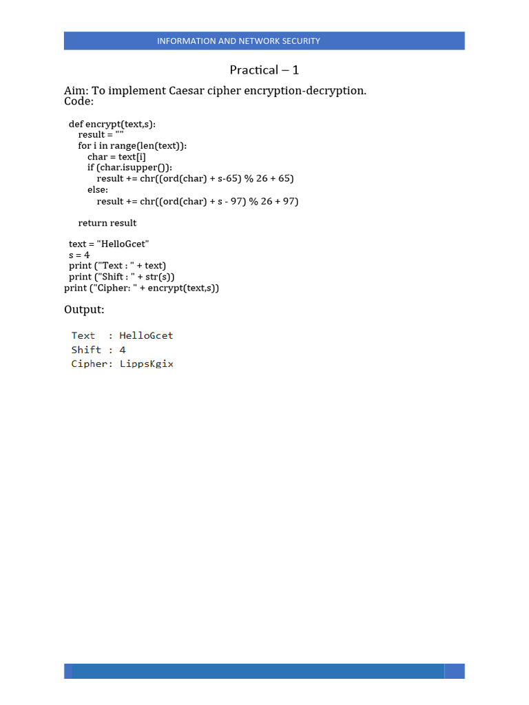 All Practical INS | PDF | Encryption | Cipher