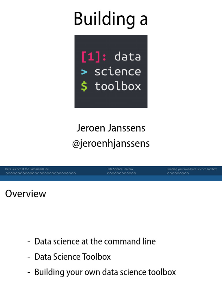 Building A Data Science Toolbox | PDF | Command Line Interface | Computer Programming