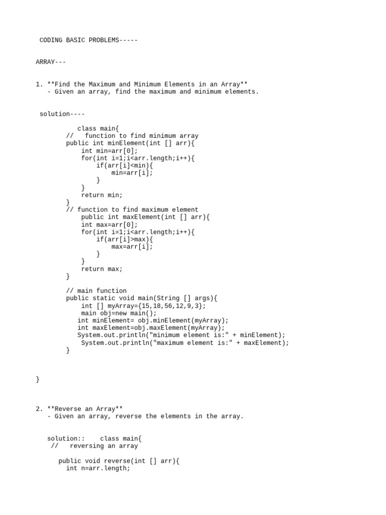 Coding Basic Problems | PDF | Computer Programming | Software Engineering