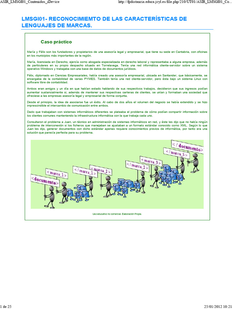 Introducción a Lenguajes de Marcas | PDF | Xml | Lenguaje de marcado