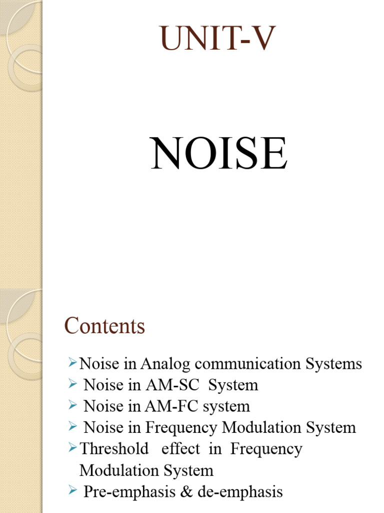 Understanding Noise in Communication Systems | PDF | Frequency ...