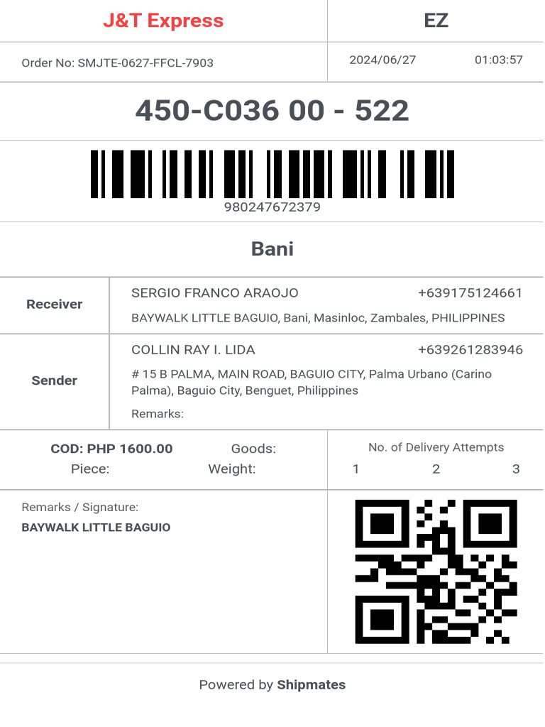 Order No: SMJTE-0627-FFCL-7903 2024/06/27 01:03:57: Receiver | PDF