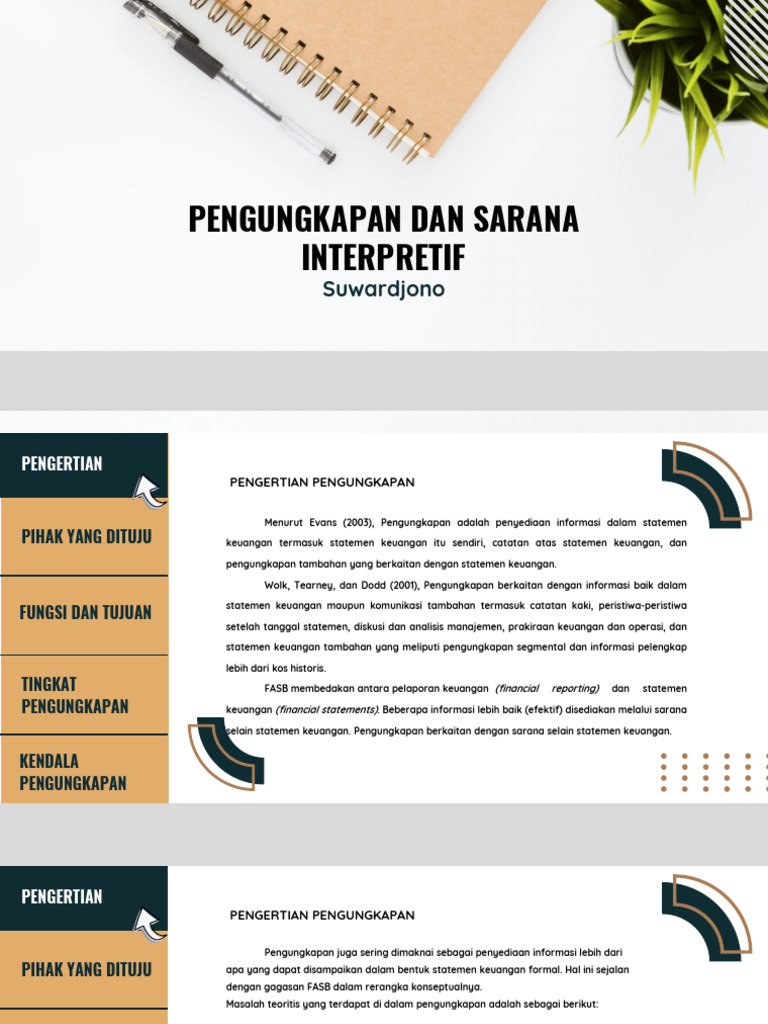 Pengungkapan Keuangan dan Sarana Interpretif | PDF
