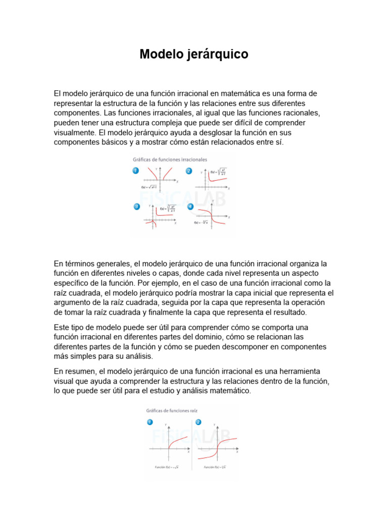Modelo Jerárquico - Gráfico y Racional | PDF | Función (Matemáticas) | Número racional