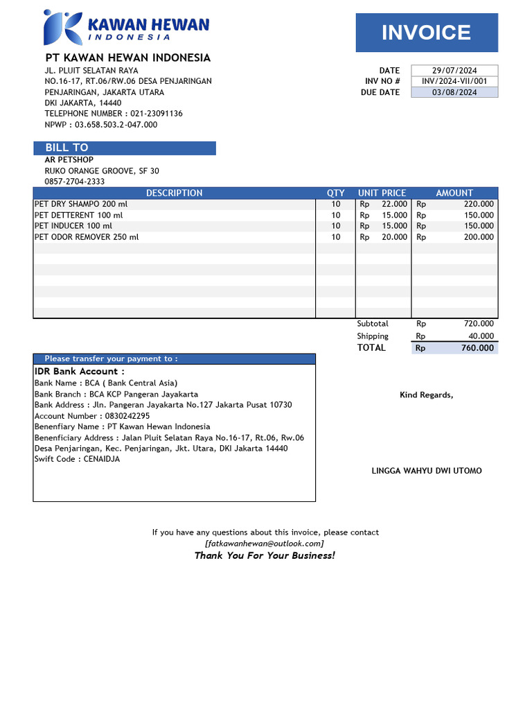 Format Debit Note | PDF | Jakarta | Companies Of Asia