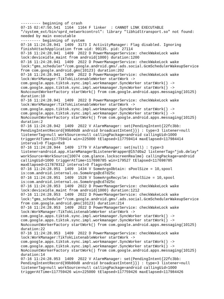 Standby Android Log 2024 0716 120300 | PDF | Smartphone | Computing