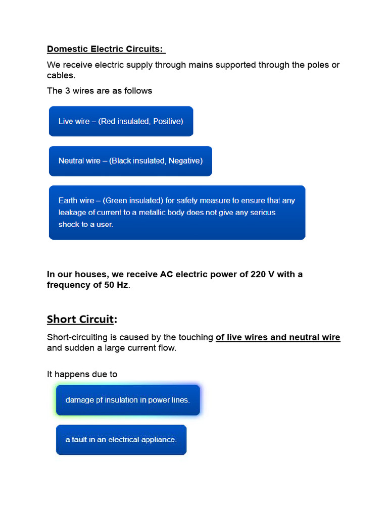 Domestic Electric Circuits Notes | PDF | Computers | Technology ...