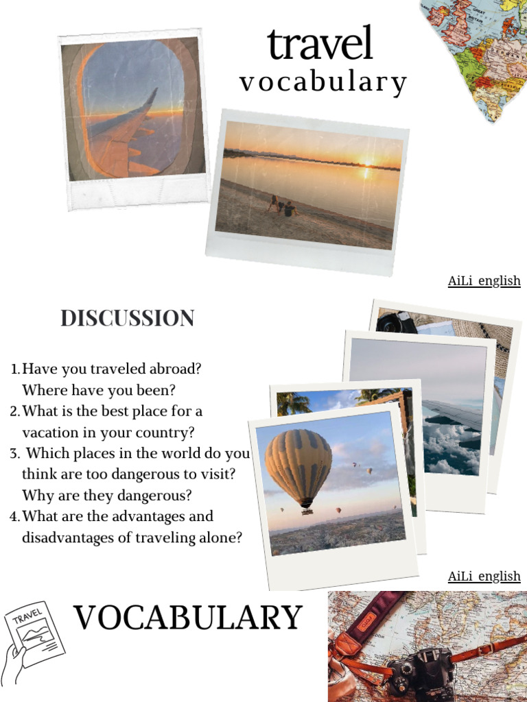 Travel Vocabulary for ESL Learners | PDF