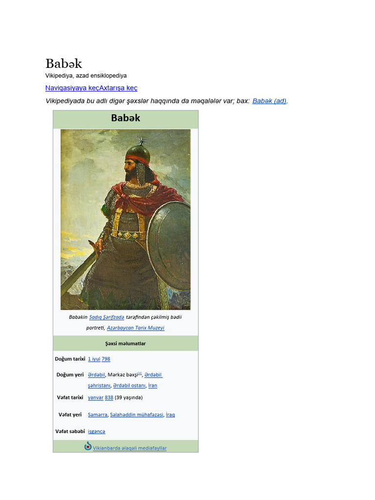 About Babek | PDF