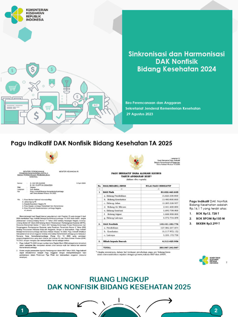 Persiapan Tahap Sinkron DAK NF 2025 (DAERAH) - Roren | PDF