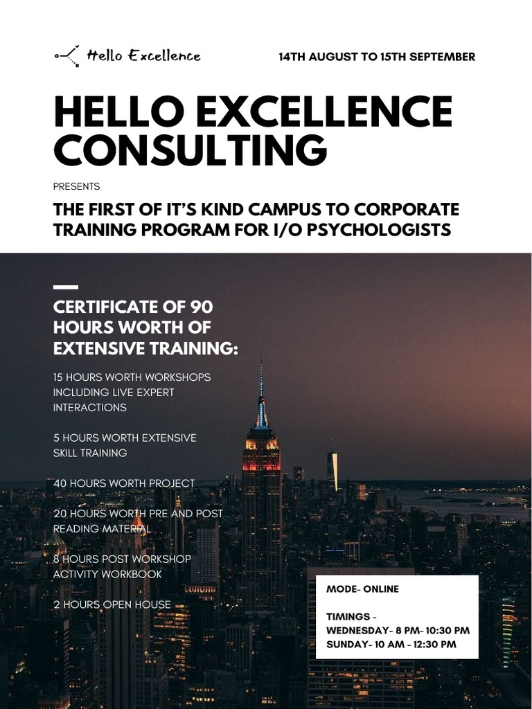 Campus To Corporate Program Brochure | PDF | Industrial And Organizational Psychology | Psychology