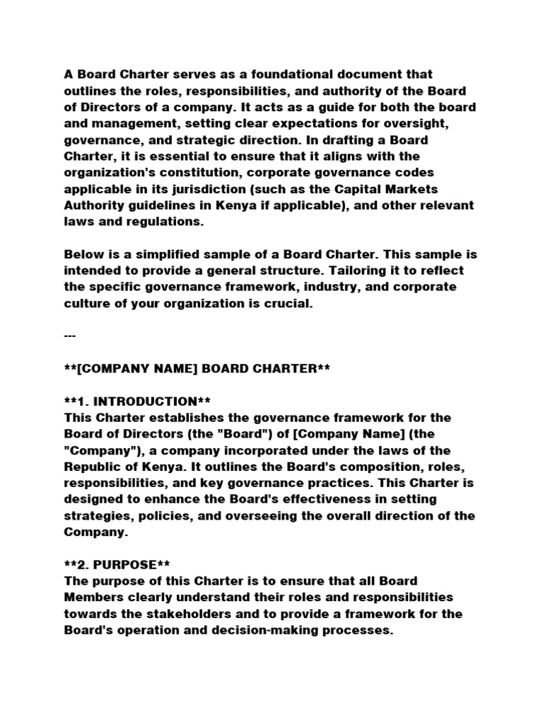 BOARD CHARTER | PDF | Governance | Evaluation