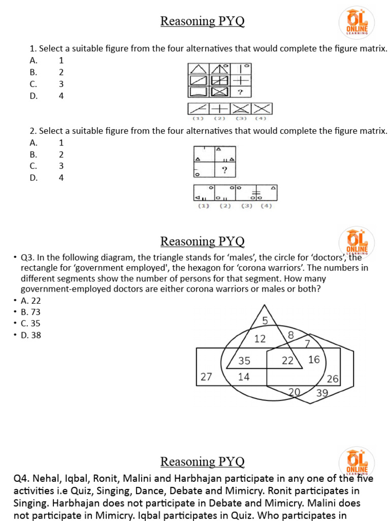 Reasoning PYQ PART-2 | PDF | Social Science