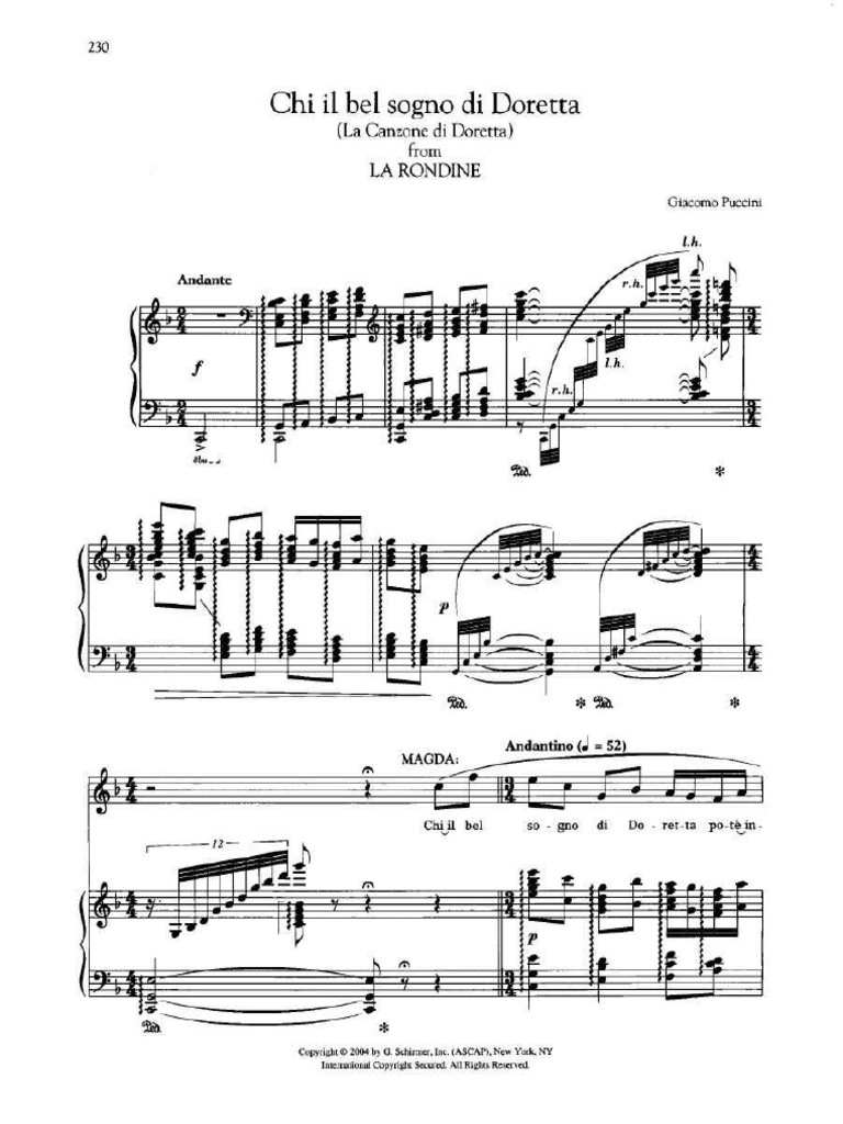 Chi Il Bel Sogno Di Doretta La Rondine | PDF