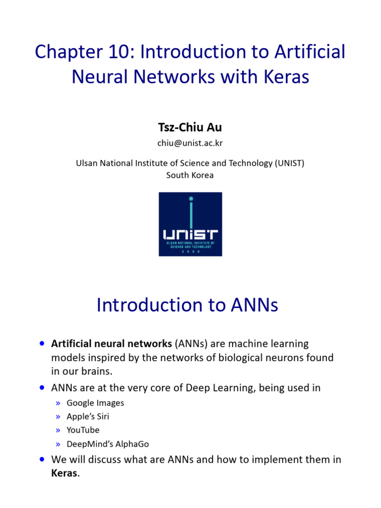 Chapter10_Keras | PDF | Artificial Neural Network | Deep Learning