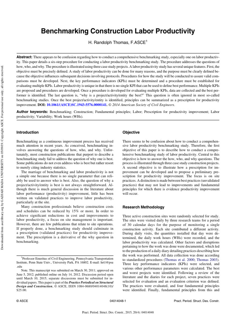 Benchmarking Labor Productivity | PDF | Performance Indicator ...