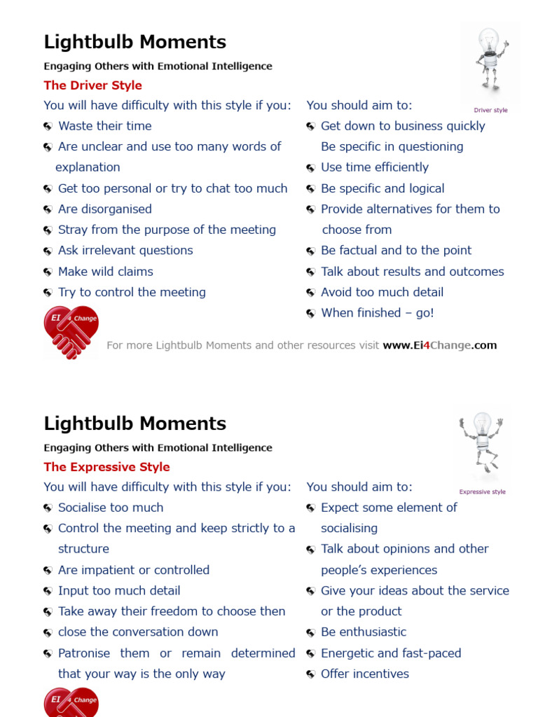 Lightbulb Moments - Engaging With Others | PDF | Cognition | Human ...