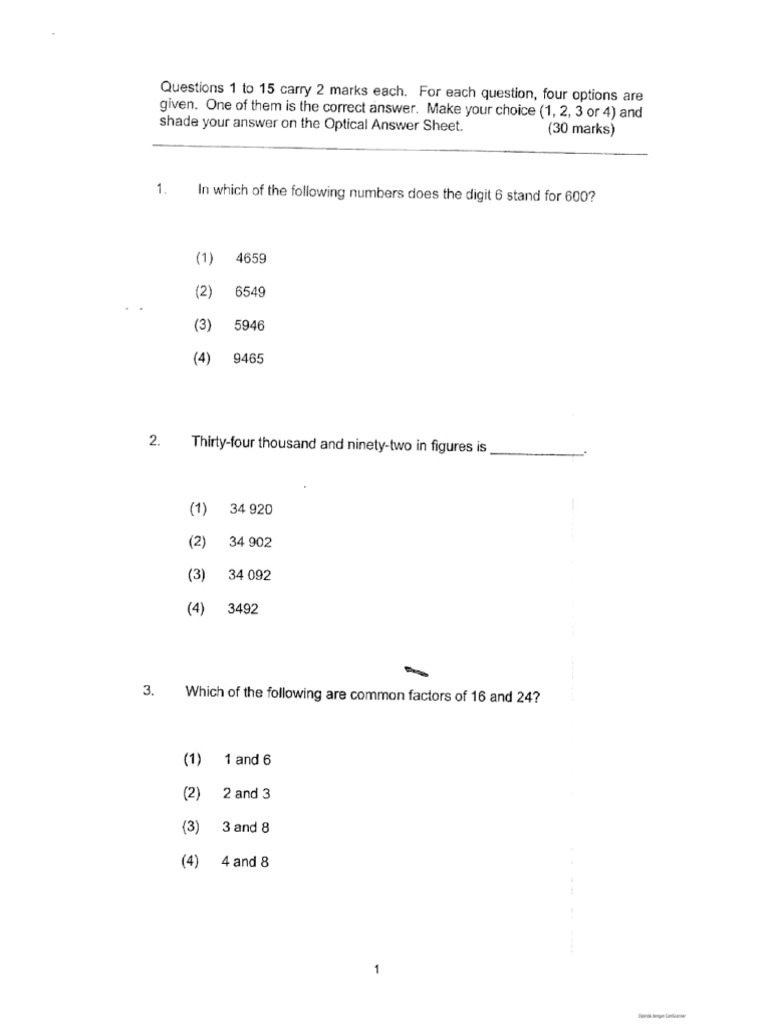 2022-P4-Maths-Semestral Assessment 2-Nanyang | PDF