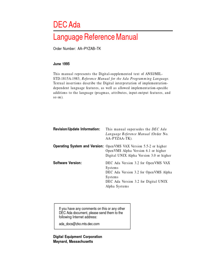 Ada LRM | PDF | Computer Science | Software Development