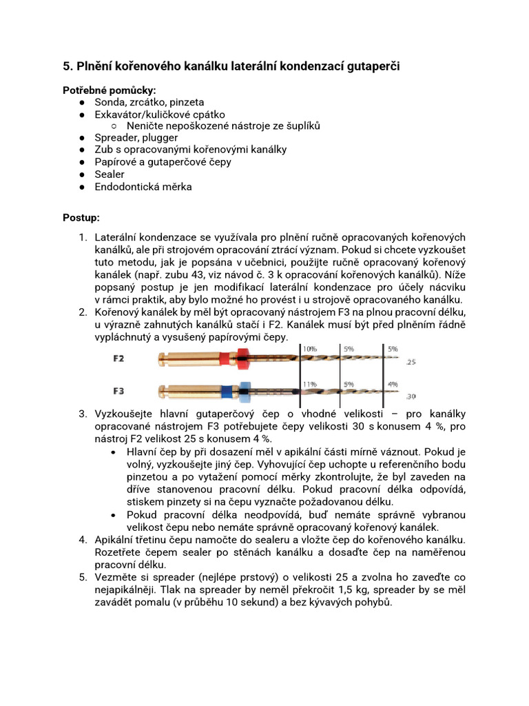 5 - Plnění Laterální Kondenzací | PDF