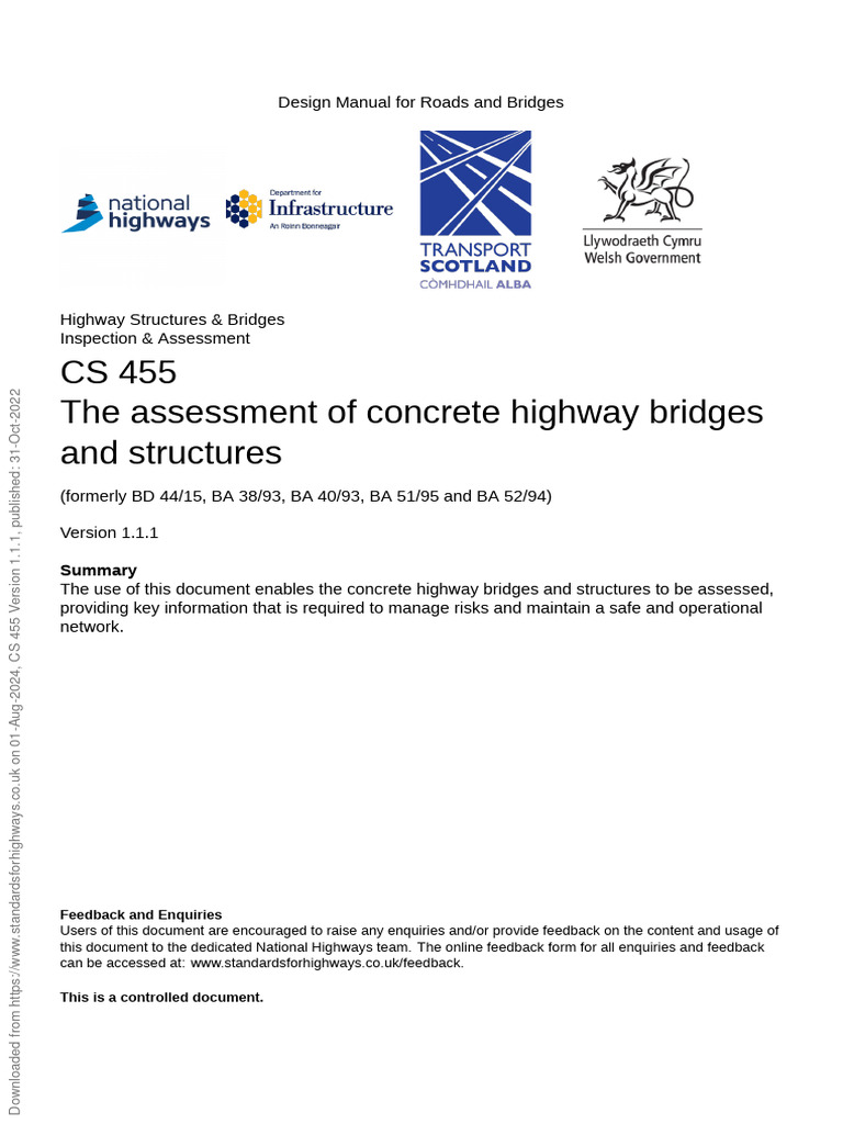 CS 455 The Assessment of Concrete Highway Bridges and Structures-Web ...