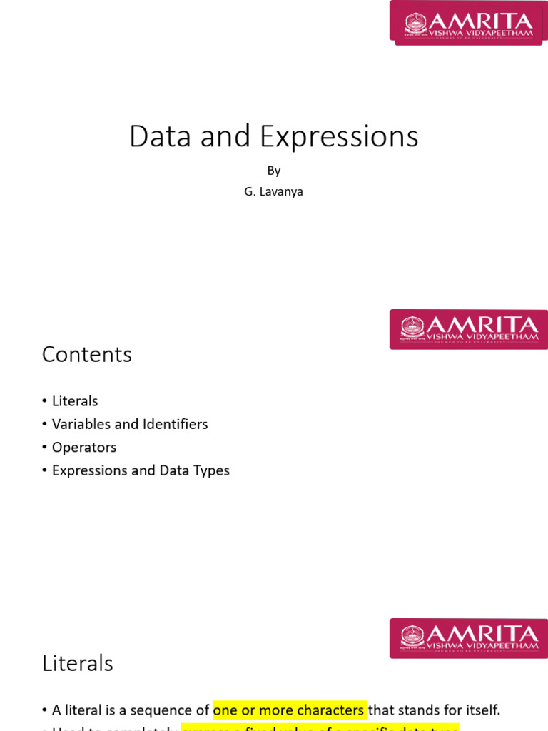 Chapter-2 Data and Expressions | PDF | Decimal | Boolean Data Type